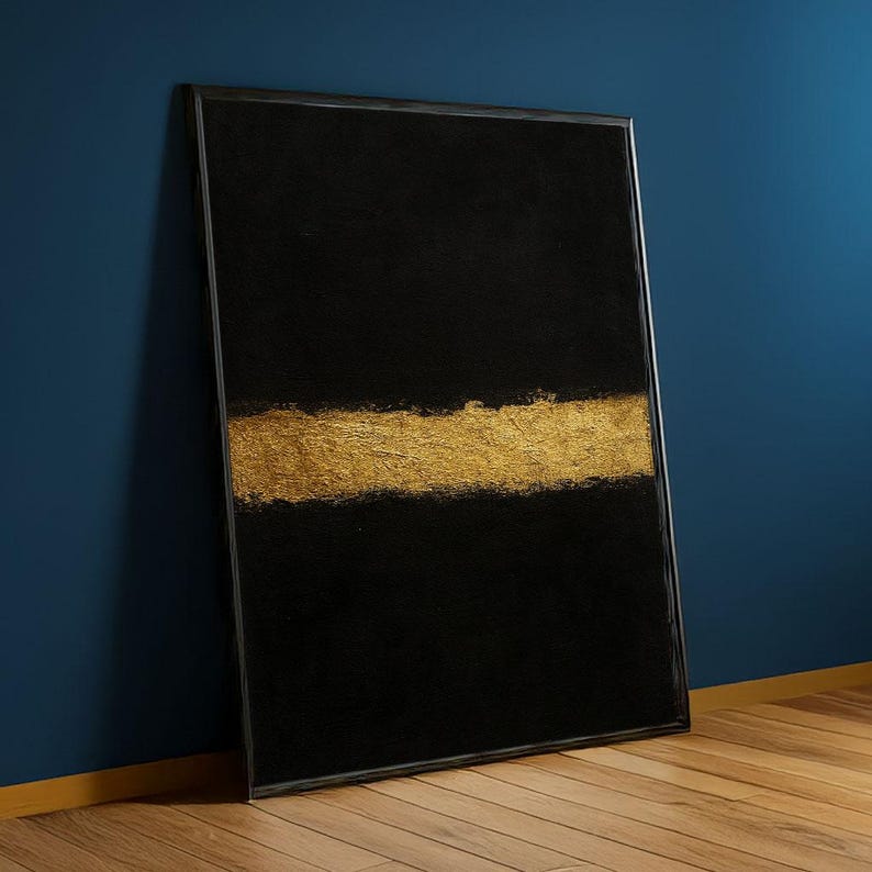 Mark Rothko Inspired Black and Gold Canvas Bold Color Field Painting ...