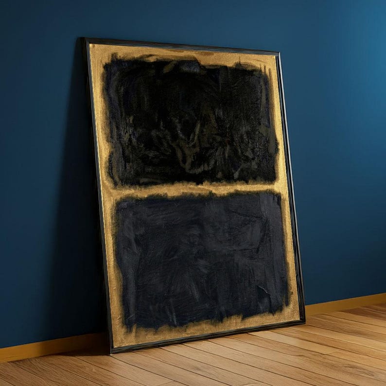 Mark Rothko Inspired Black and Gold Canvas Bold Color Field Painting ...