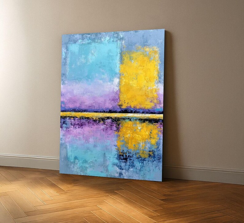 Mark Rothko Inspired Blue and Yellow Canvas Abstract Color Field ...