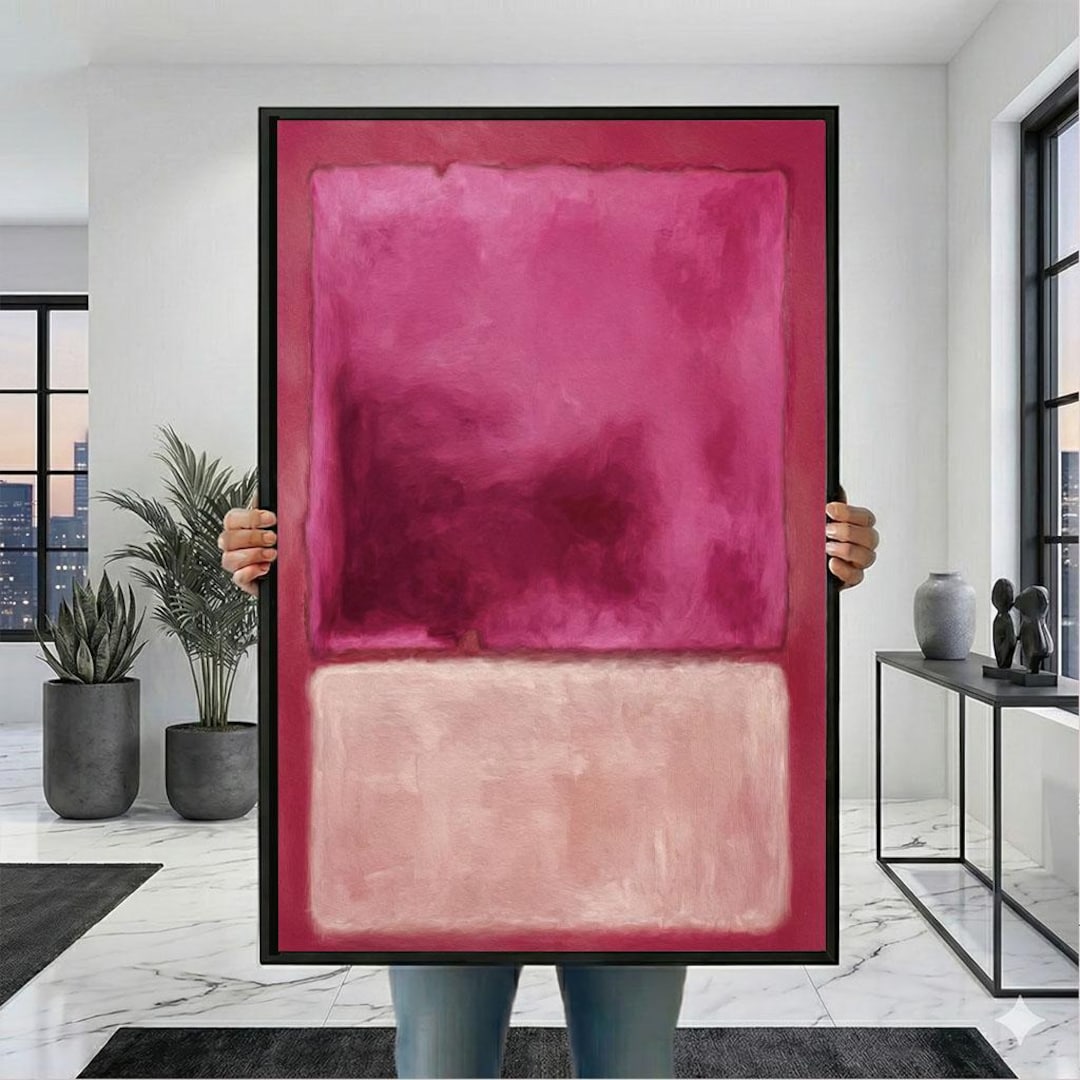 Mark Rothko Inspired Red and Pink Canvas Bold Color Field Painting for ...