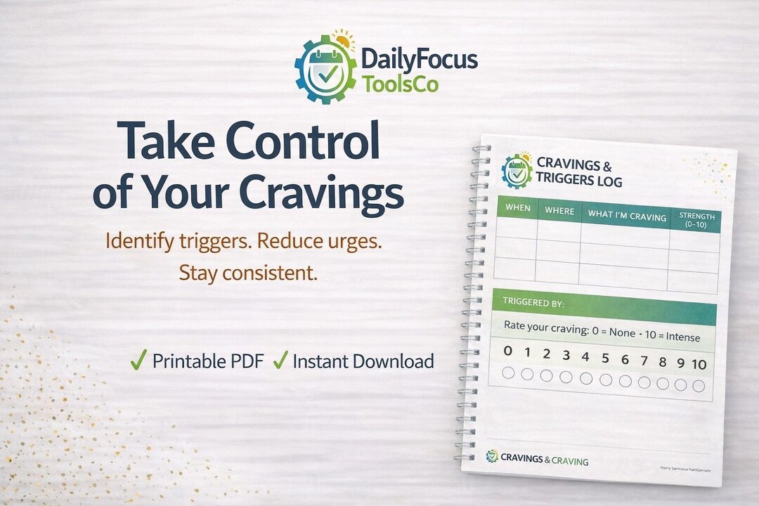 Sobriety Tracker Printable | Cravings & Triggers Log (digital Download ...