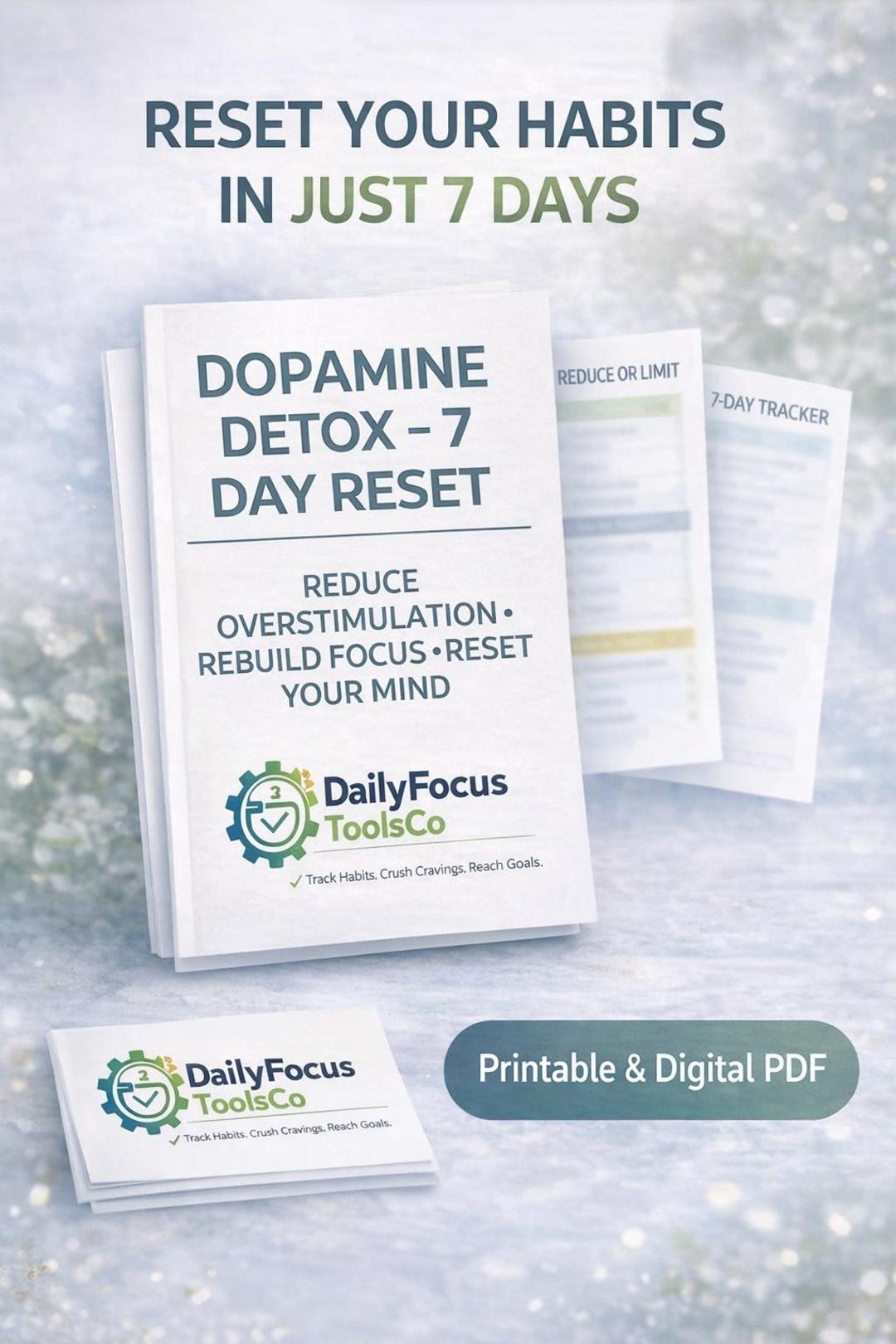 Dopamine Detox Planner Printable | 7 Day Habit & Focus Reset - Etsy