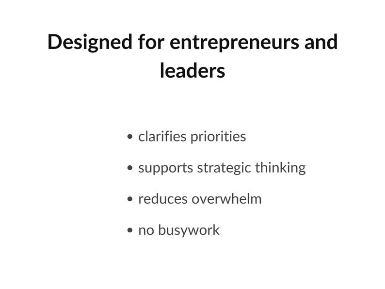 CEO Focus Sheet | Business Planner Printable | Executive Productivity ...