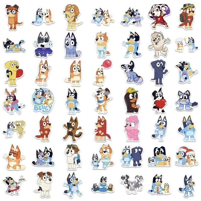 Bluey Outline Drawing - Etsy Canada