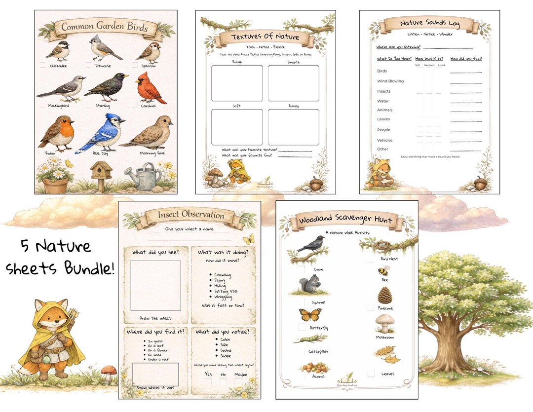 Fenn the Fox's Mini Nature Exploration Bundle - Etsy