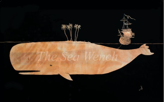 The Devil Whale Art Print 12 X 16 | Etsy