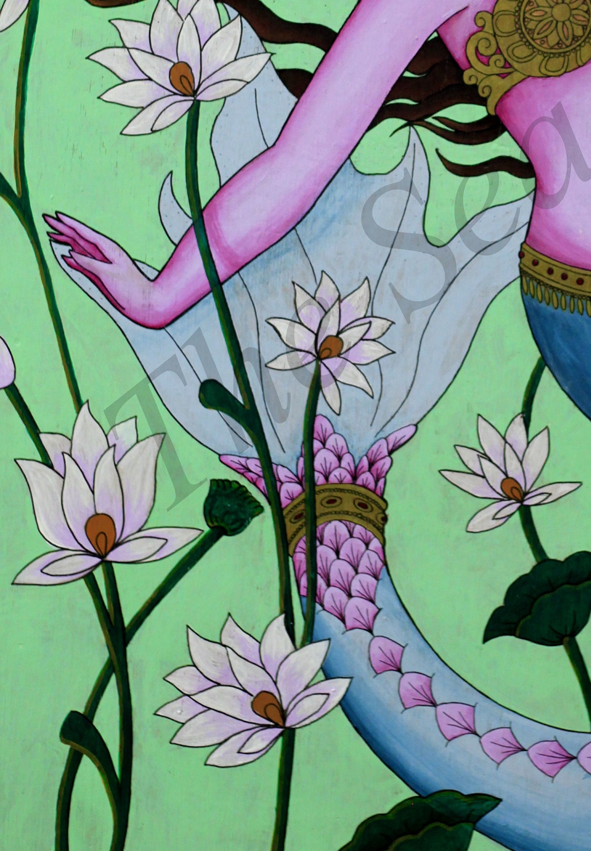 Lotus Mermaid Art Print 12 X 16 - Etsy