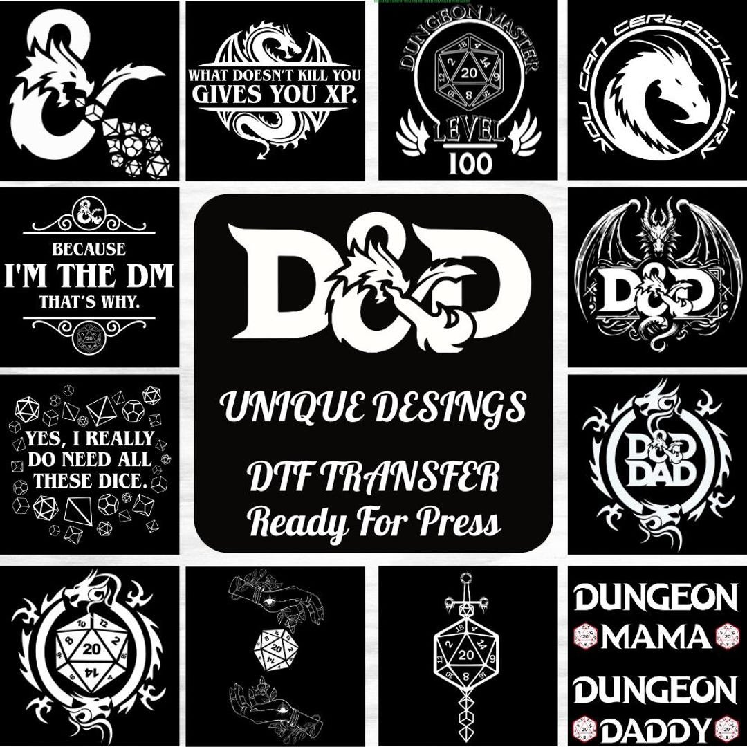 Dungeons and Dragons DND Graphic Art, Tabletop Gaming Ready to Press ...