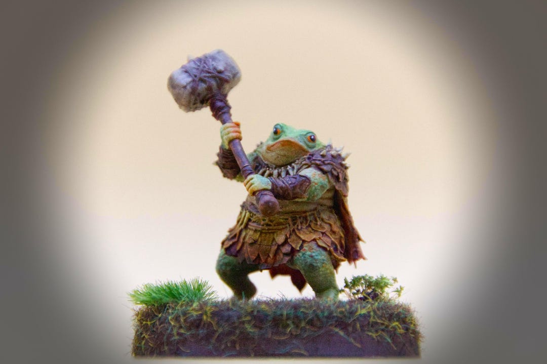 Ribbet Grippli Frogfolk Guardian Warrior Miniature – Hand Painted ...
