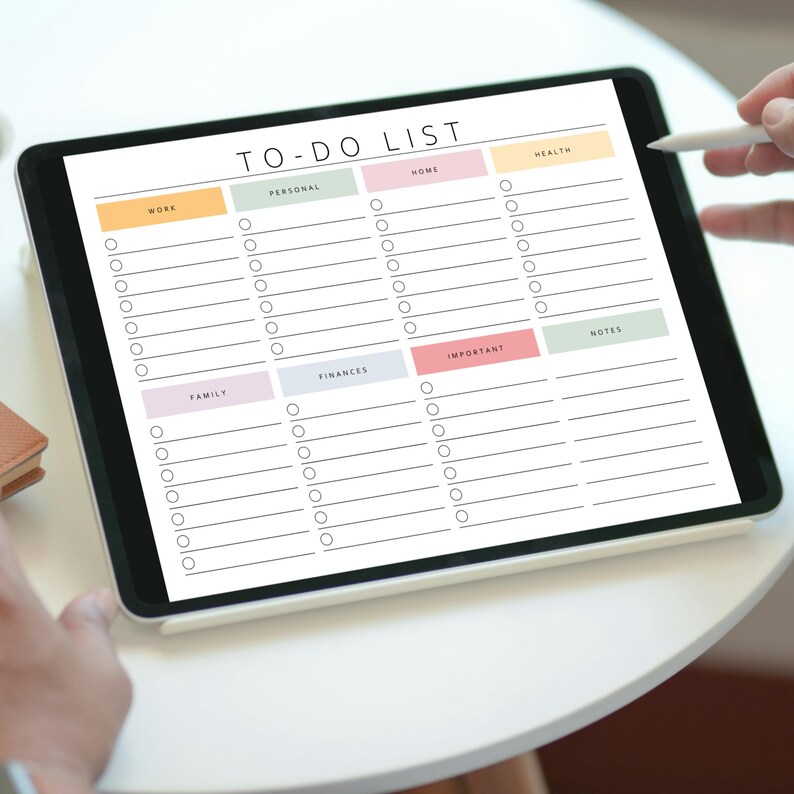 To Do List Printable Pastel | Task Checklist | A4 | Letter| A5 | Half ...