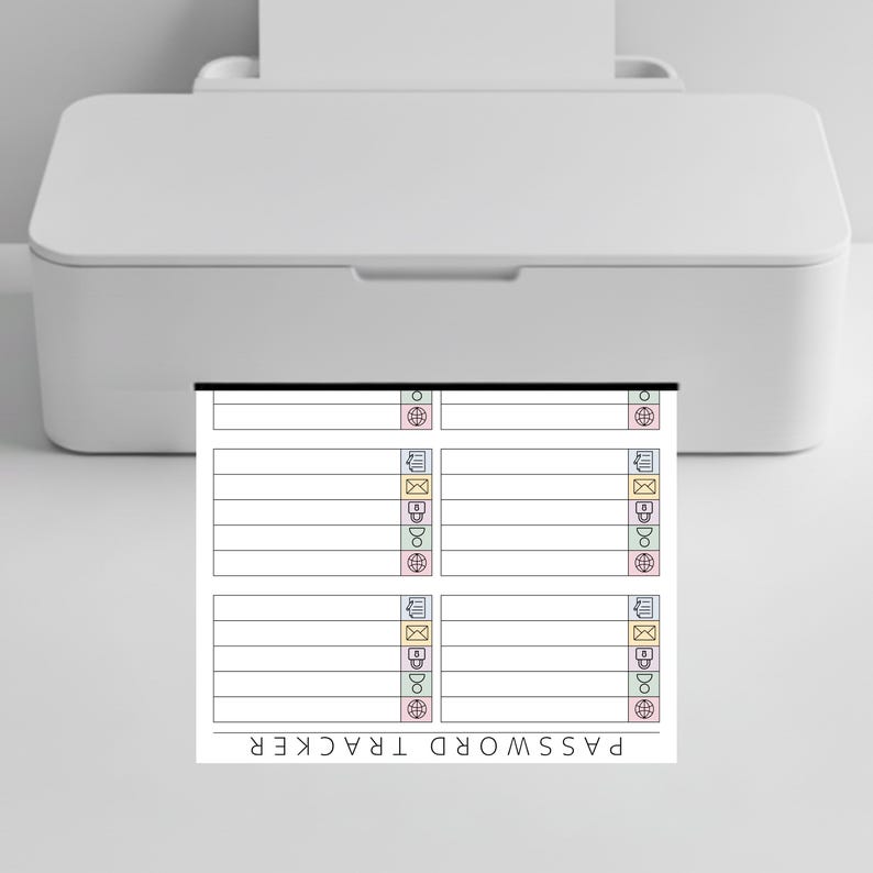 Editable Password Tracker|printable Password Tracker|password Log ...