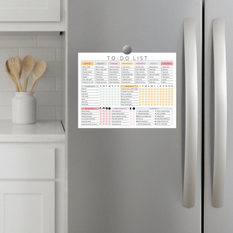 Printable to Do List Template Colorful PDF Checklist Daily Weekly ...