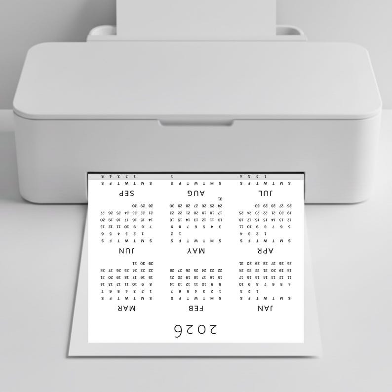 2026 Year at a Glance Calendar Printable | Full Year One Page | A4, A3 ...