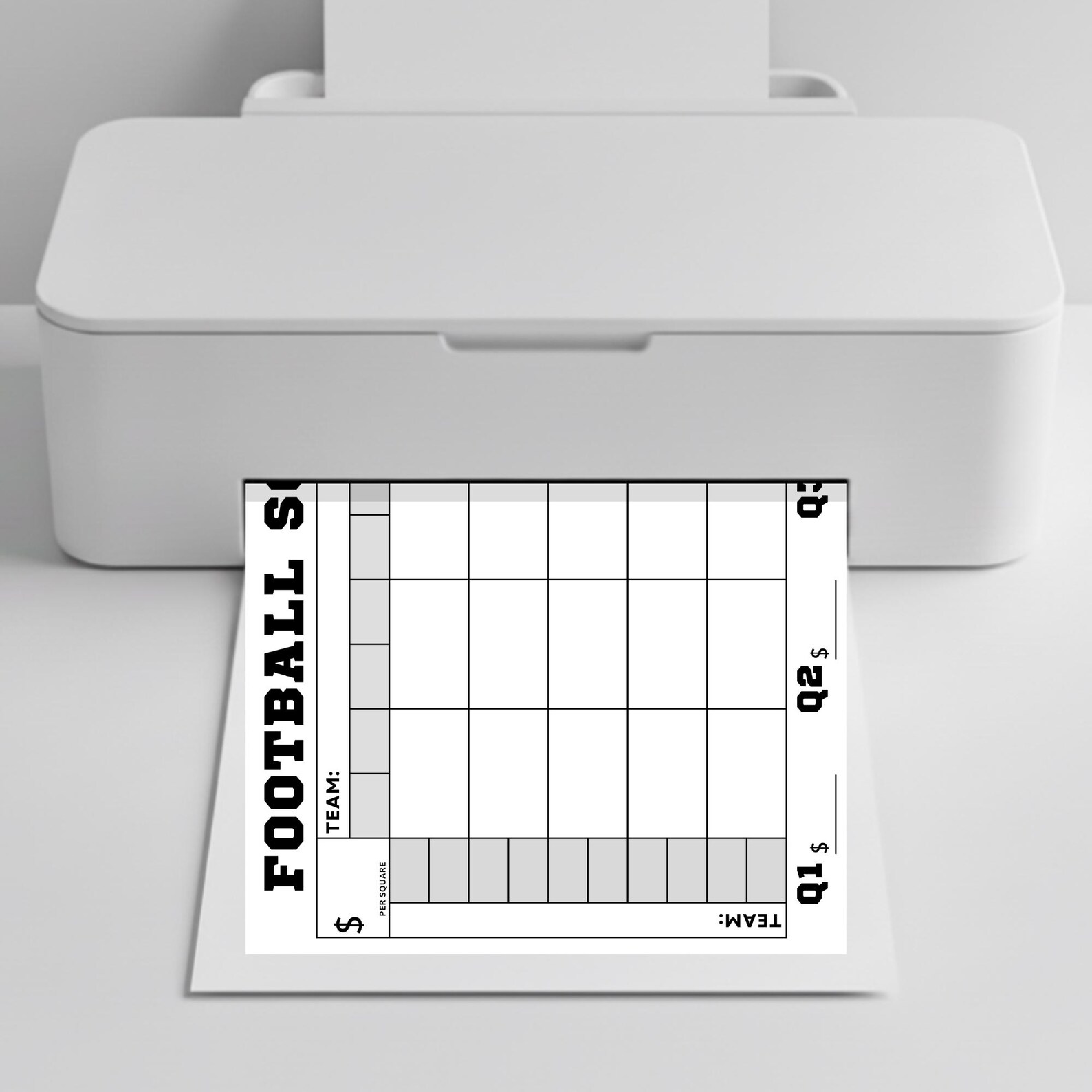 Editable Football Squares | 100 Square Football Grid | Football ...