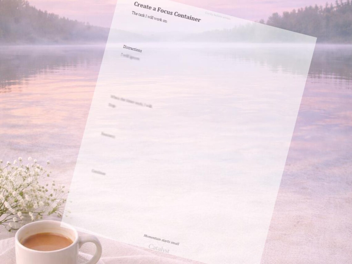 Focus Reset Printable Planner for Clarity and Productivity - Etsy