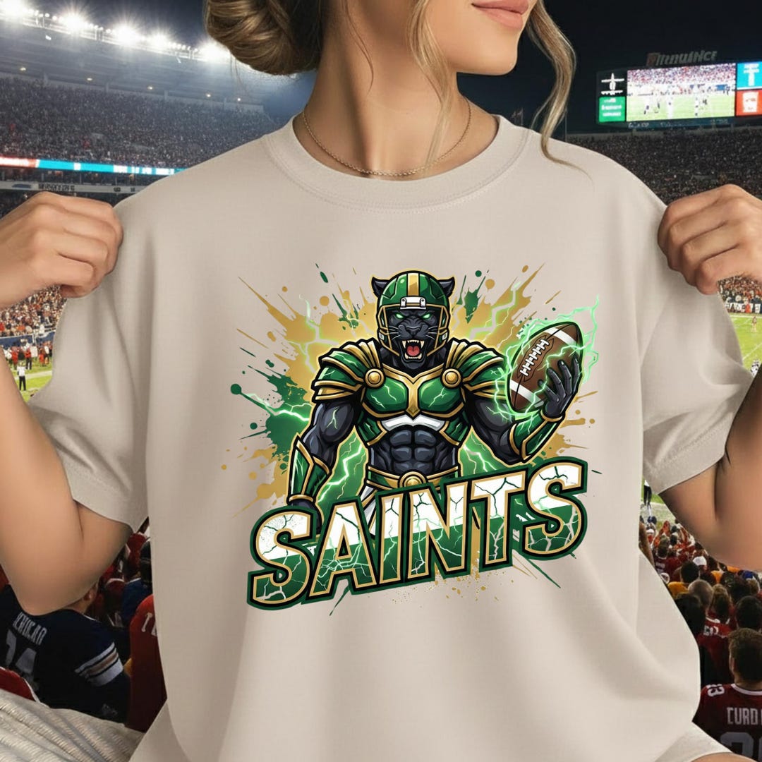 Saints Football Mascot Shirt PNG Design, New Orleans Team Spirit ...