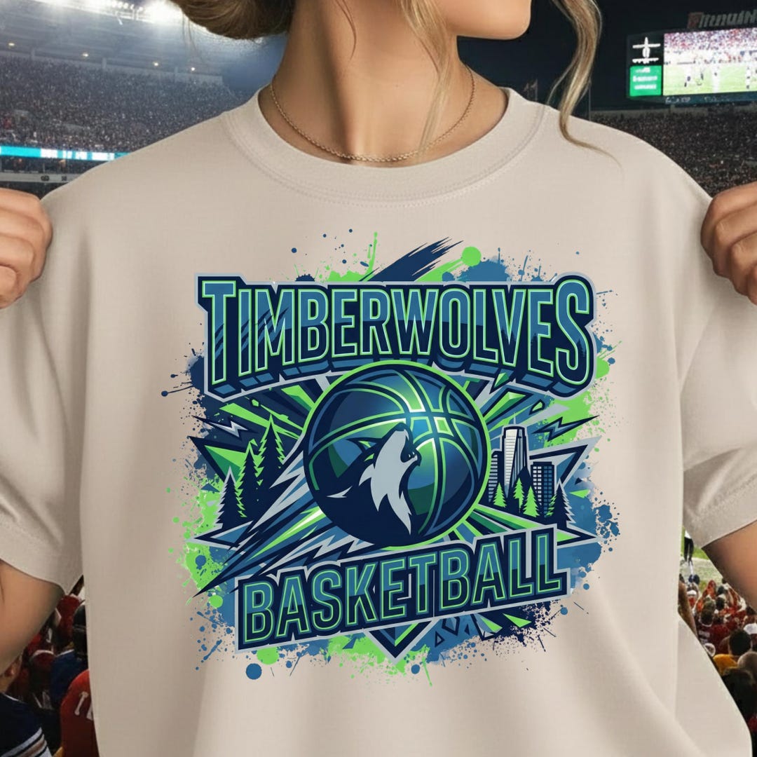 Timberwolves Basketball Team Shirt PNG, Forest Howl T-shirt Sublimation ...