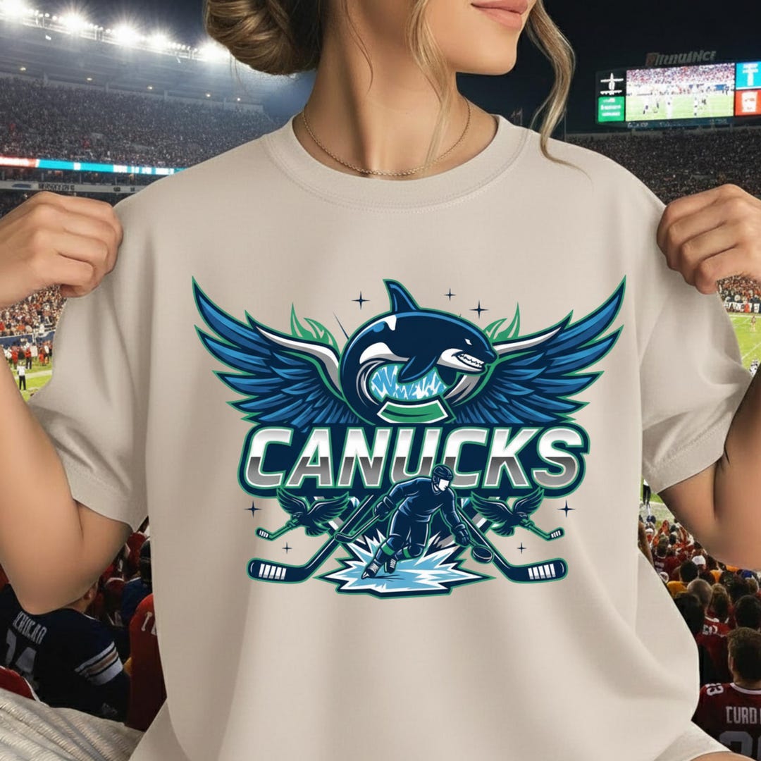 Canucks Hockey Mascot Shirt PNG, Orca Team T-shirt Sublimation Design ...