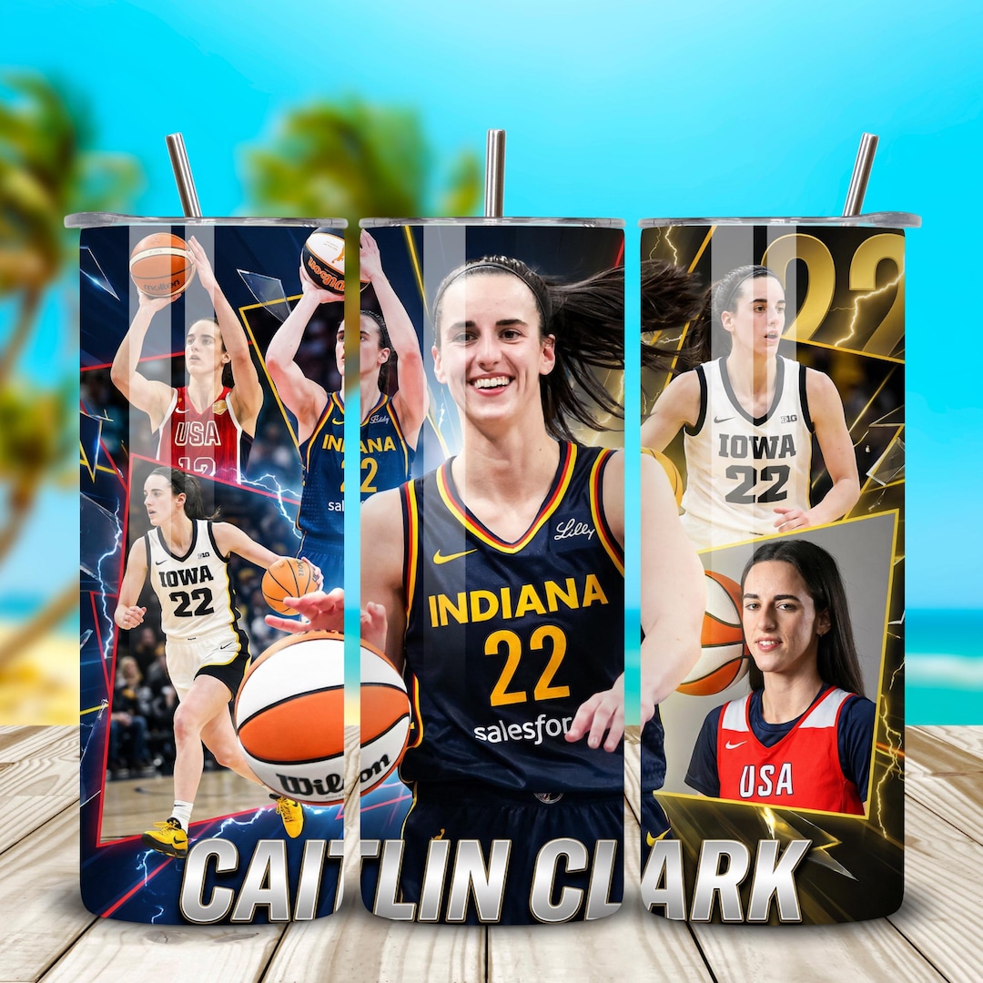 Caitlin Clark Indiana Fever Tumbler Wrap PNG, 20oz Skinny Sublimation ...