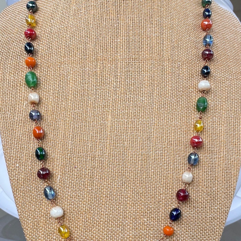 Wire Bead Necklace - Etsy