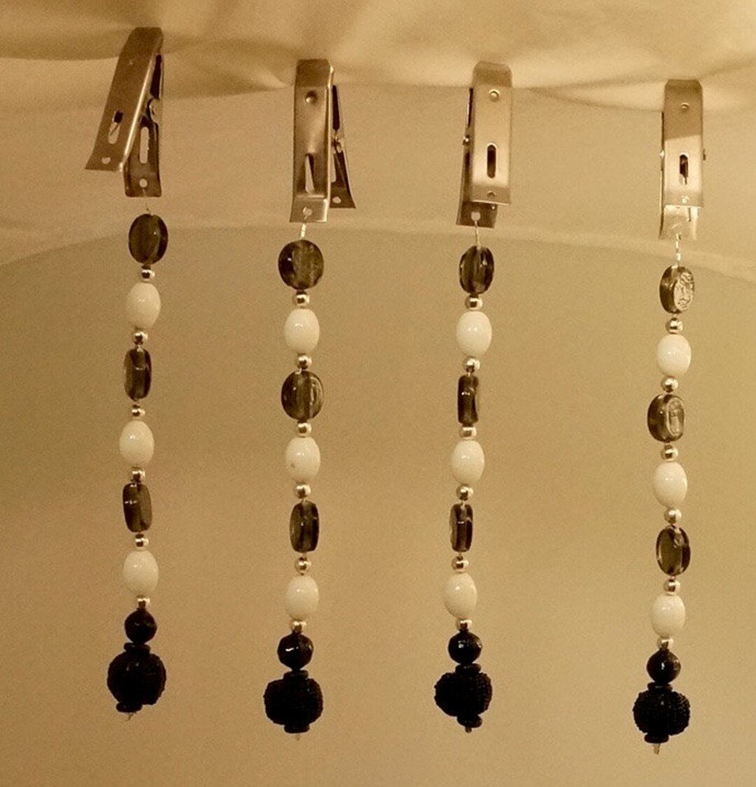 Table Cloth Weight / Glass Bead Table Cloth Weights / Black and White ...