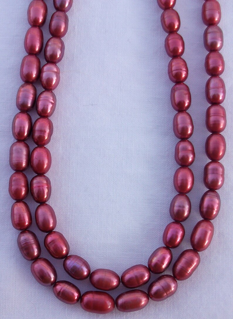 Two Stranded Pink Pearl Necklacepink Freshwater Pearls June - Etsy