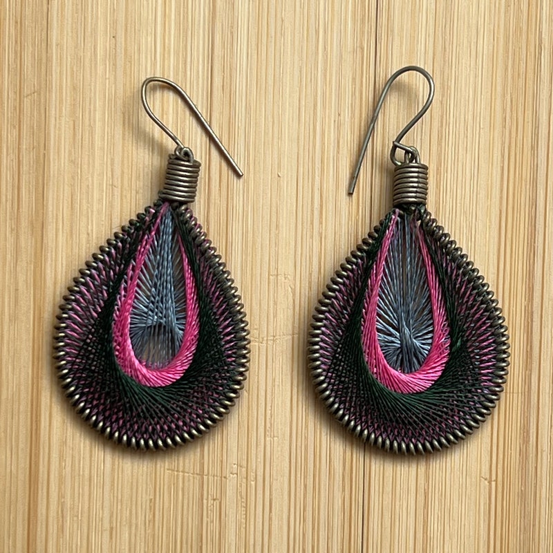 Thread Earrings - Etsy