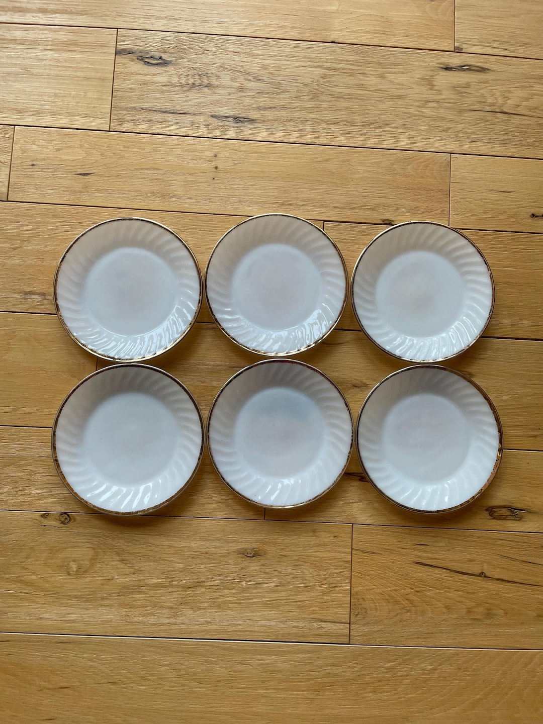Vintage White Fire King Dinner Plates - Etsy