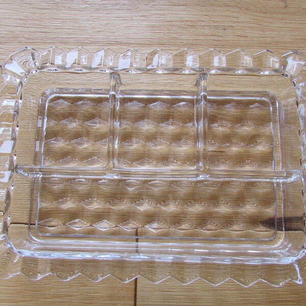Glass Relish Tray - Etsy