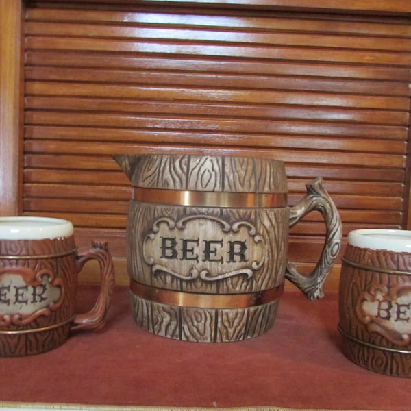 Vintage Beer Pitcher - Etsy