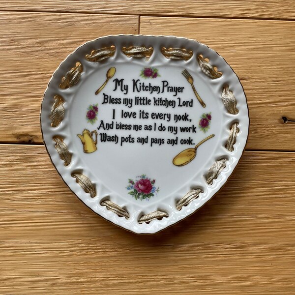 Kitchen Prayer Plate - Etsy