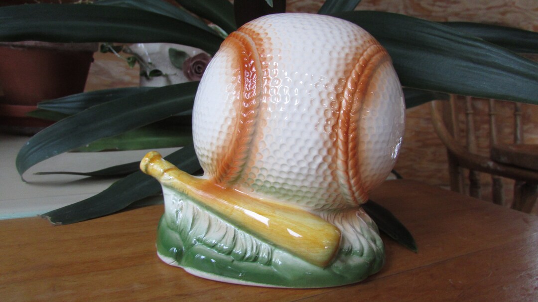 Vintage Relpo Baseball and Bat Planter Catch All Tooth Brush Holder - Etsy