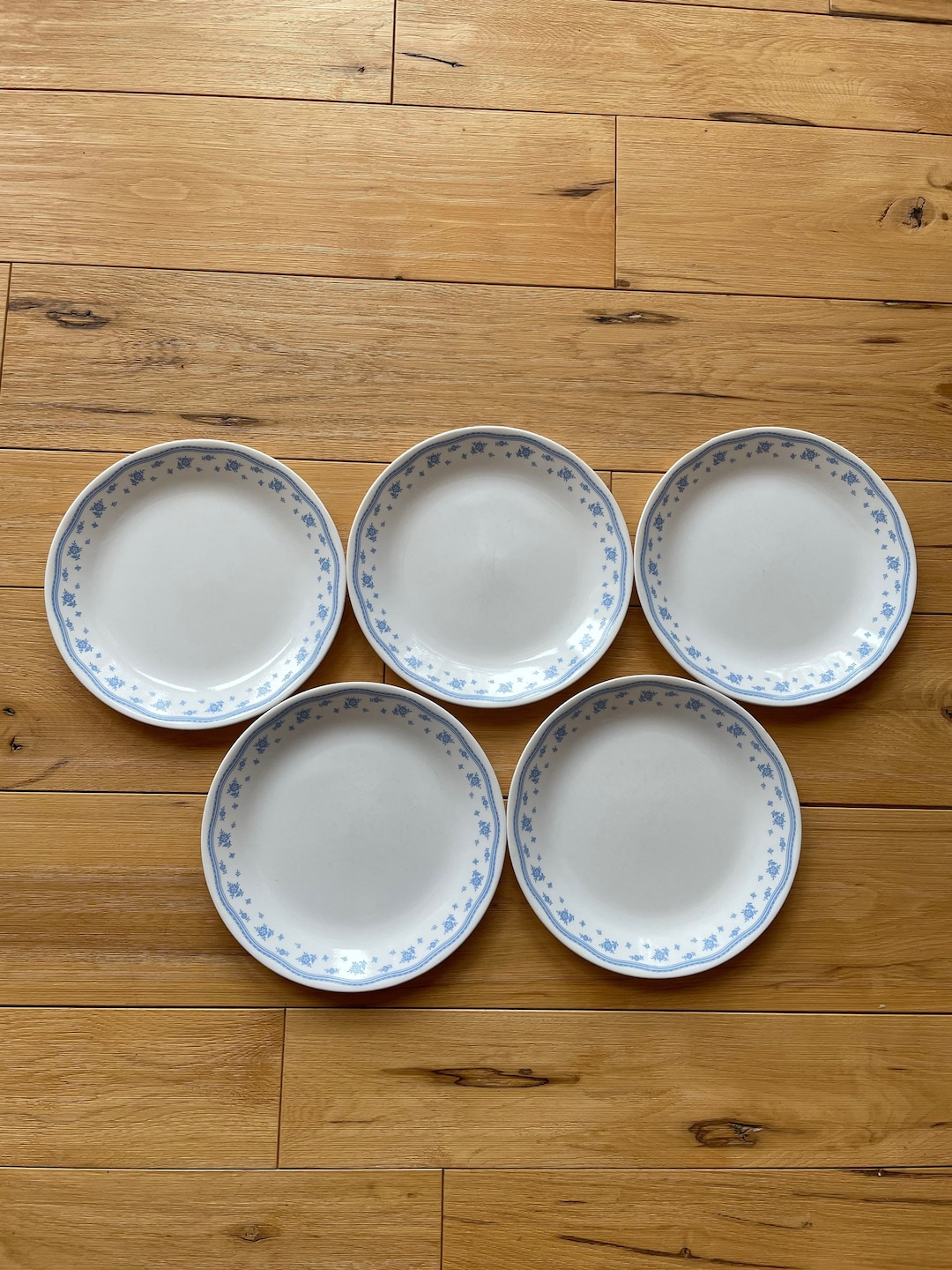 Corelle Morning Blue Dinner Plates Set of 5 - Etsy