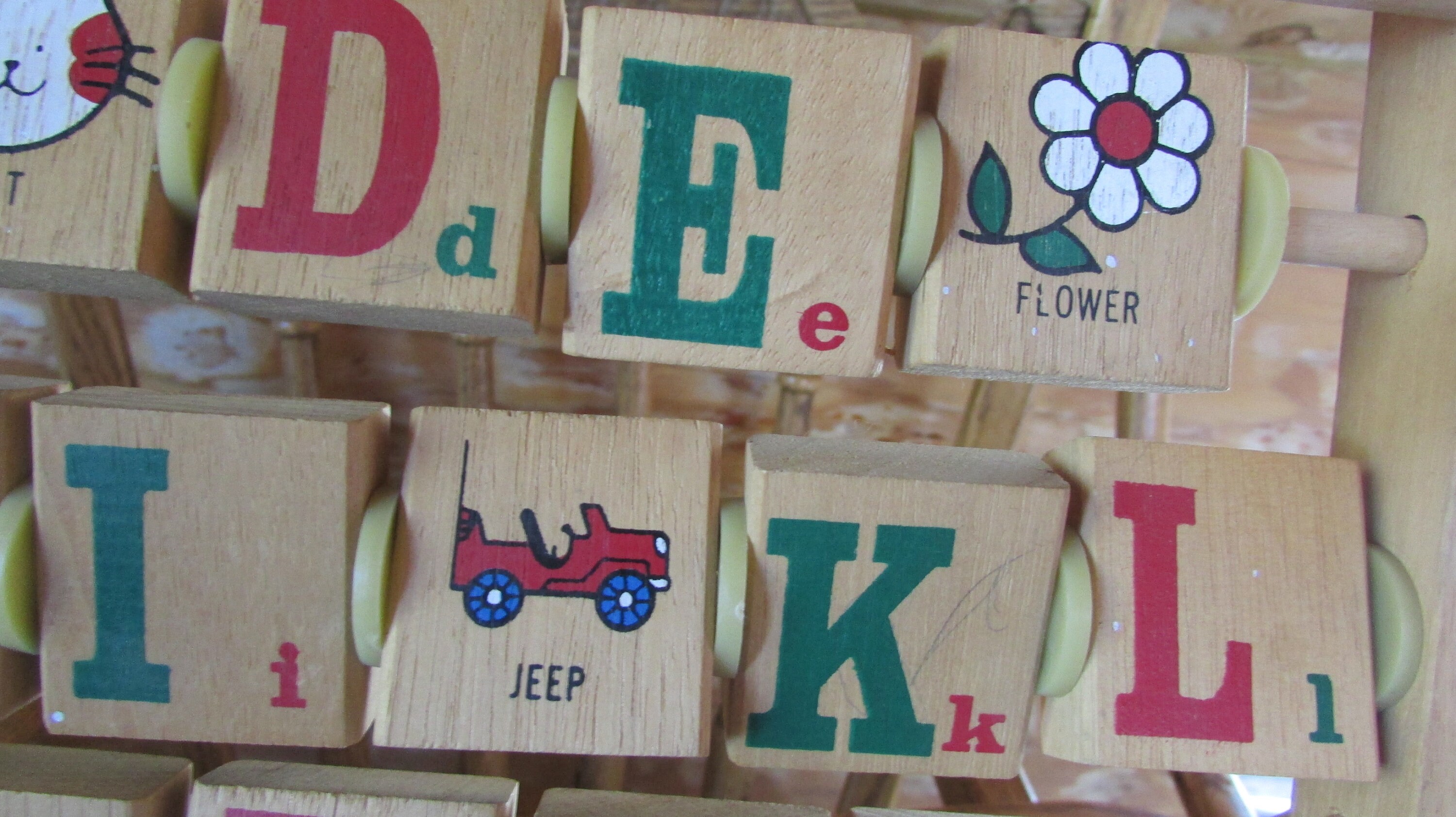 Toys Toys & Games preschool learning hand painted ABC-turn and learn ...