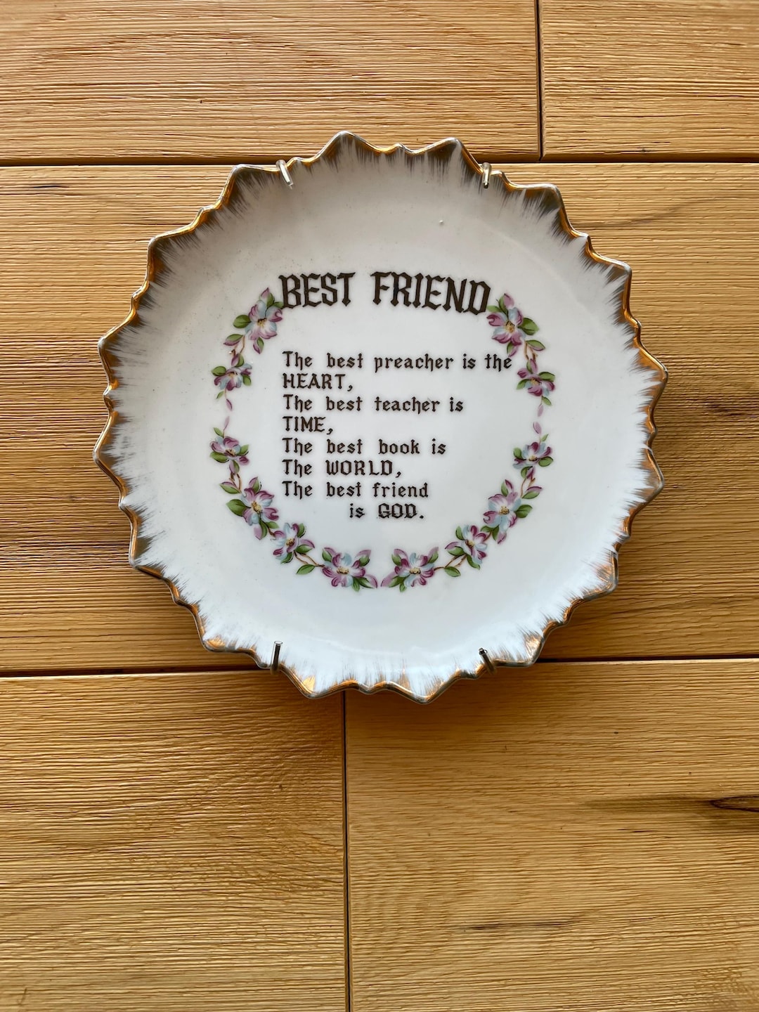 Vintage “best Friend “ Plate - Etsy