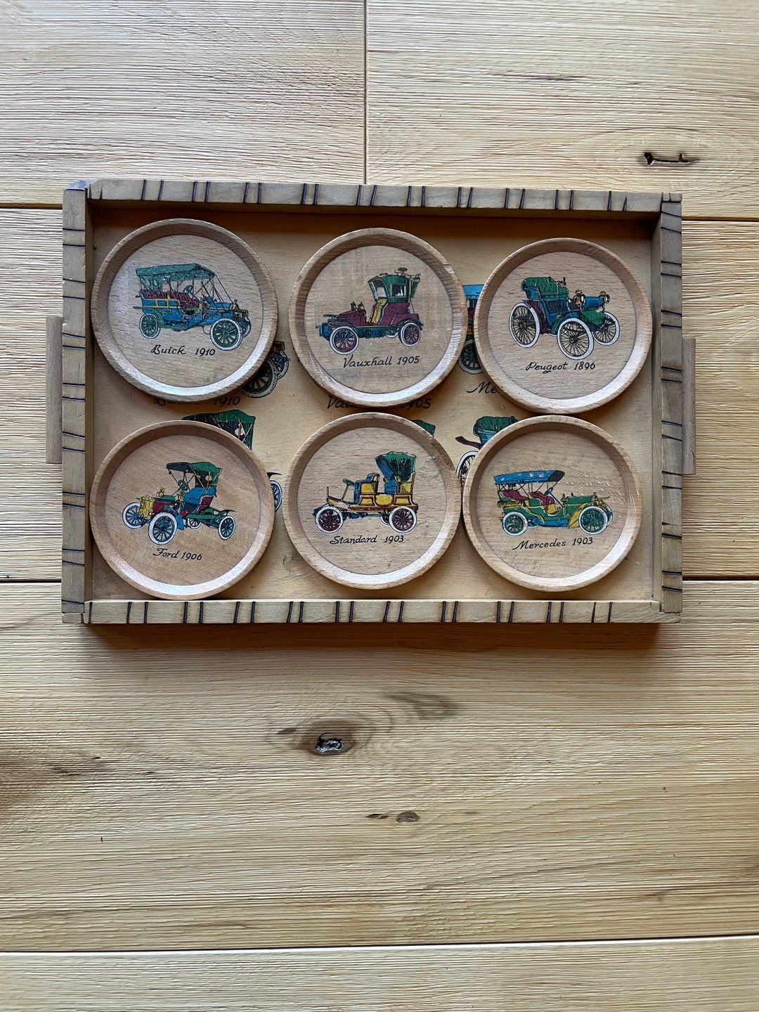Vintage Cars Bar Serving Tray - Etsy