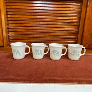 Corning Blue Flower Coffee Cups - Etsy