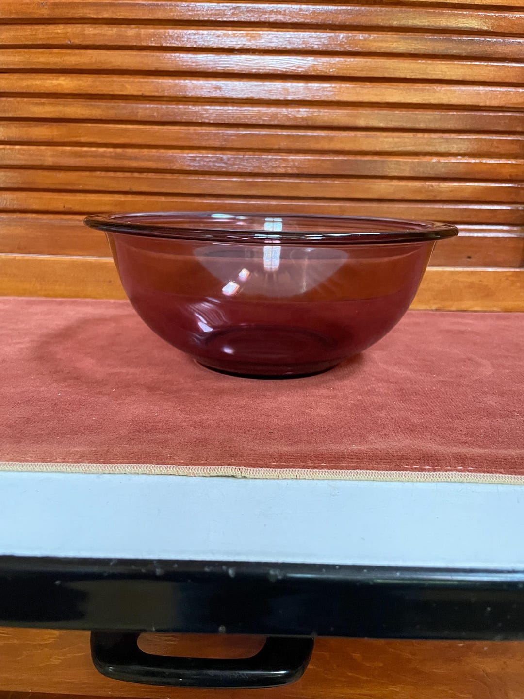Vintage Pyrex Cranberry Glass 2 Liter Serving Bowl - Etsy