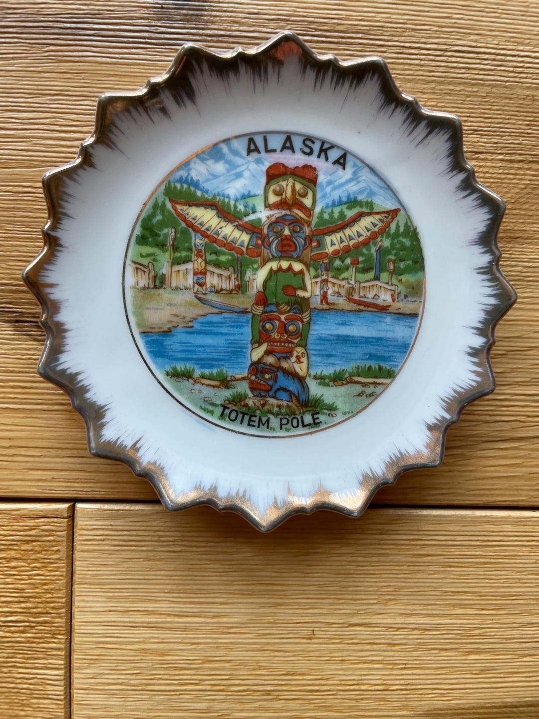 Vintage Small Alaska Souvenir Plate - Etsy