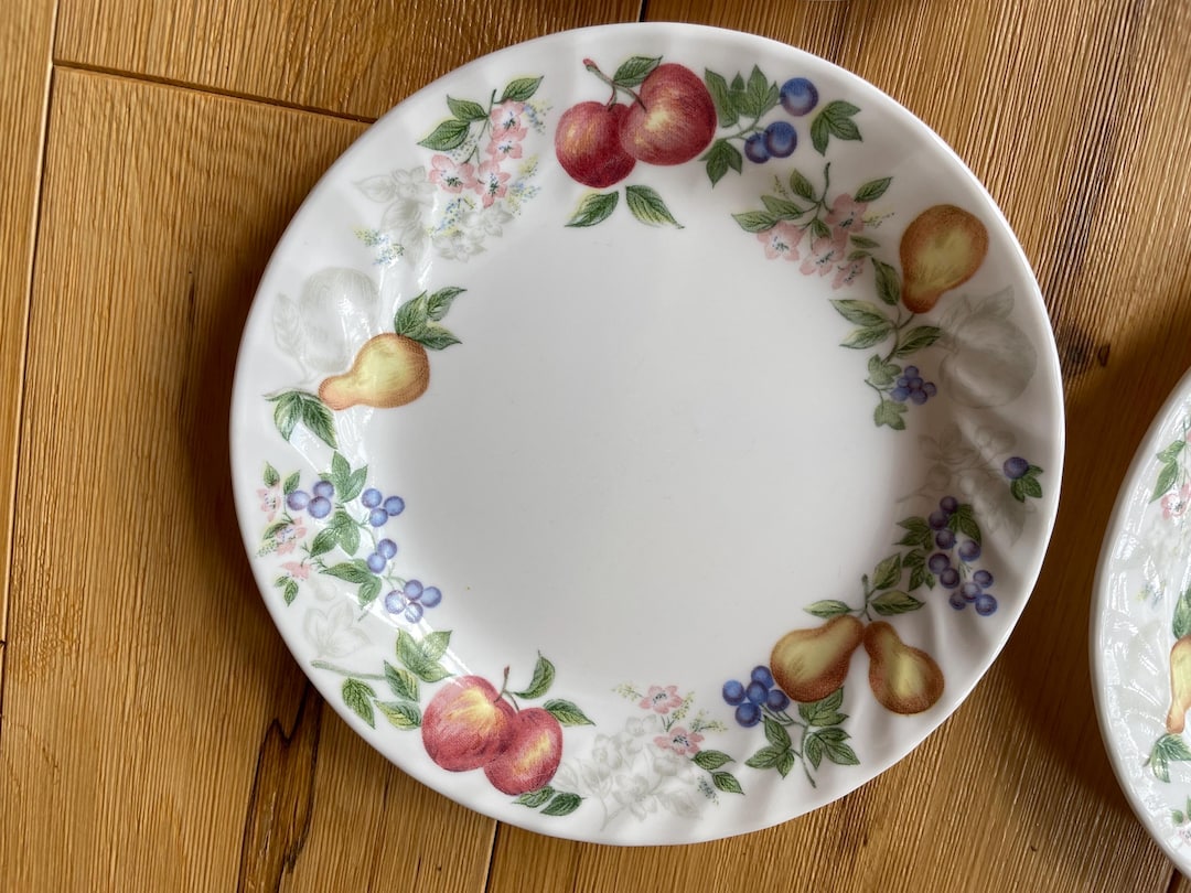 Vintage Corelle Fruit Chutney Dessert Plates - Etsy