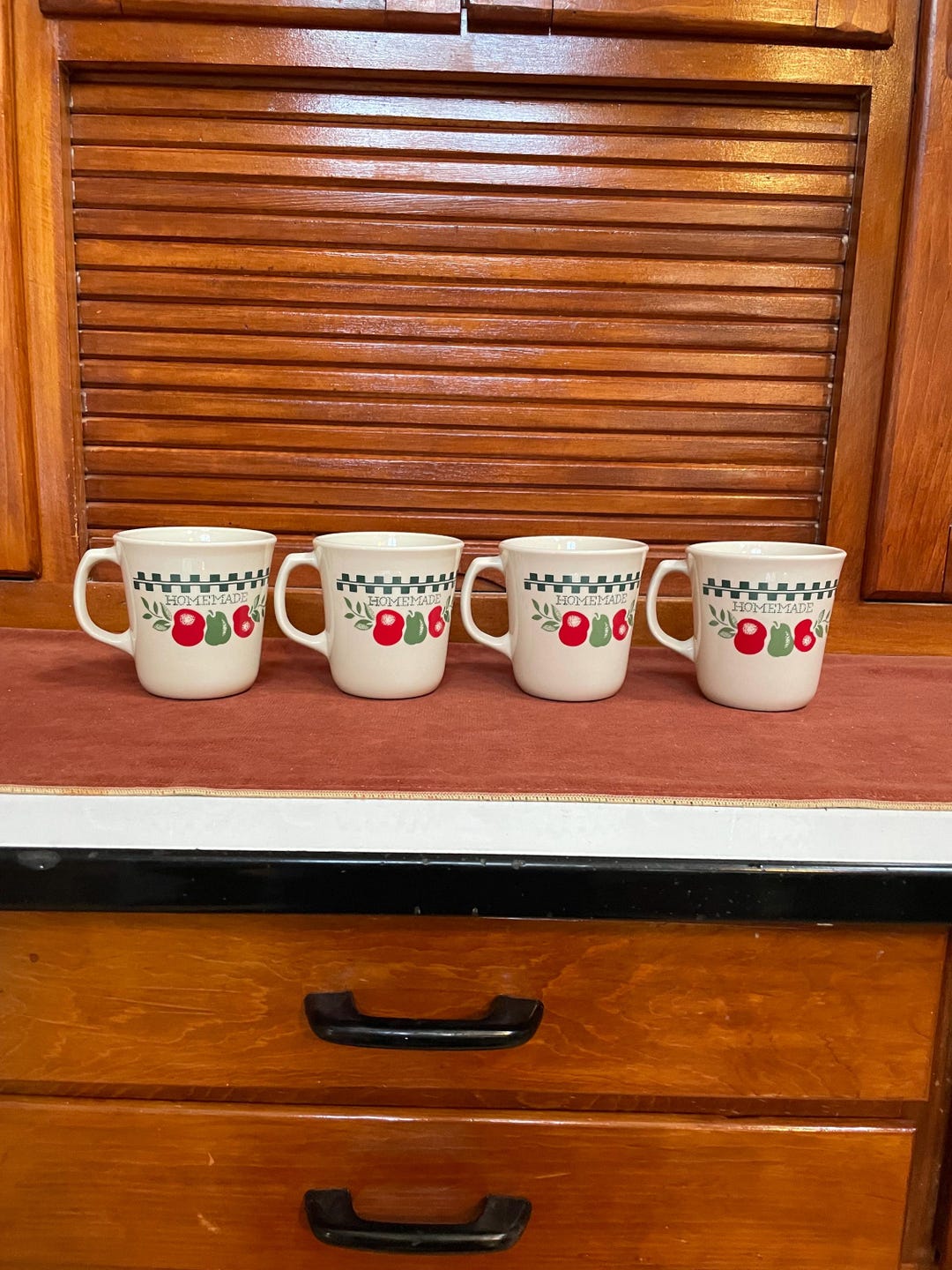 Vintage Set of Corning Farm Fresh Coffee Cups - Etsy