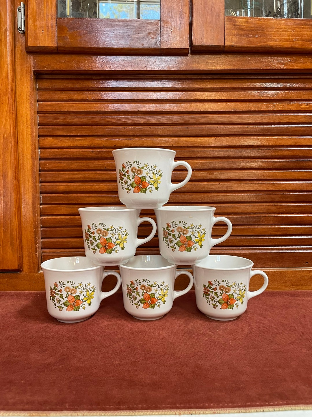 Corning Ware Coffee Cups Indian Summer Set of 6 - Etsy
