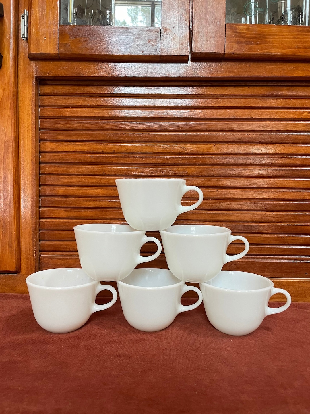 Pyrex Coffee Cups White Set of 6 - Etsy