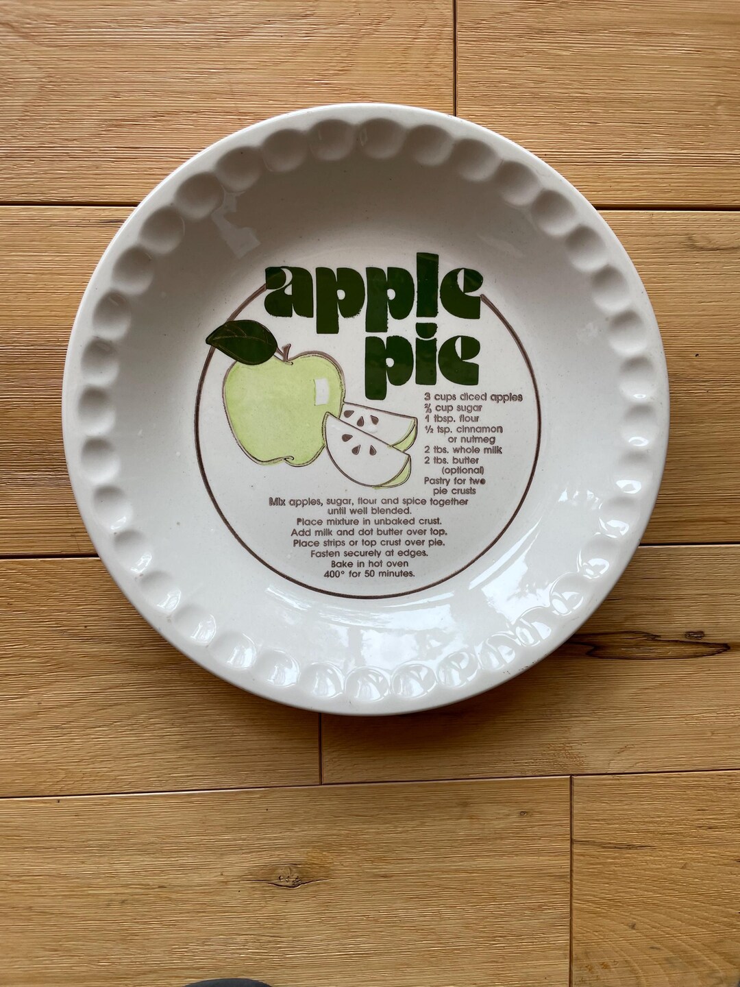 Vintage Apple Pie Plate - Etsy