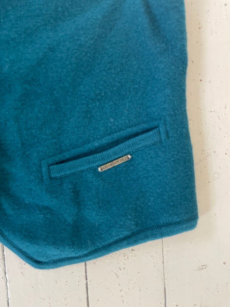 Vintage 80s Geiger Vest Boiled Wool Jade Geiger - Etsy