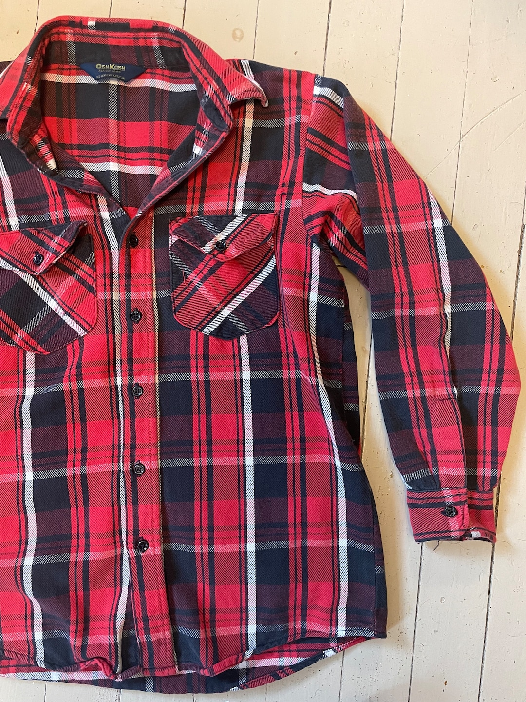 Vintage Flannel Shirt 80s Oshkosh - Etsy