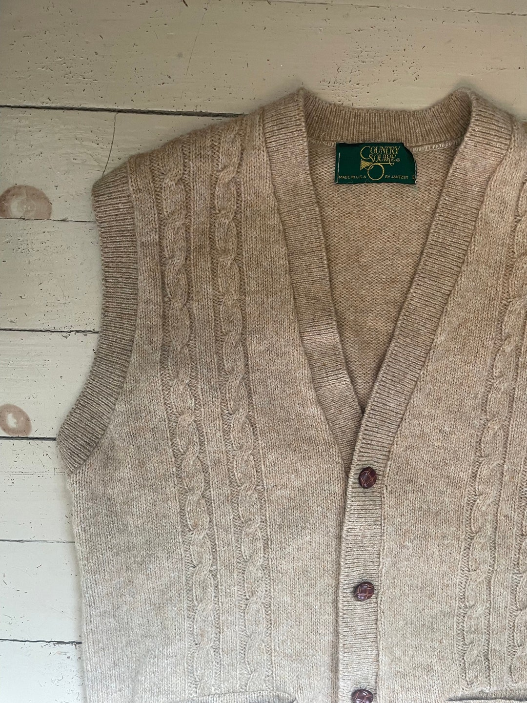 Vintage Wool Vest Grandpa Vest Pocket Wool - Etsy