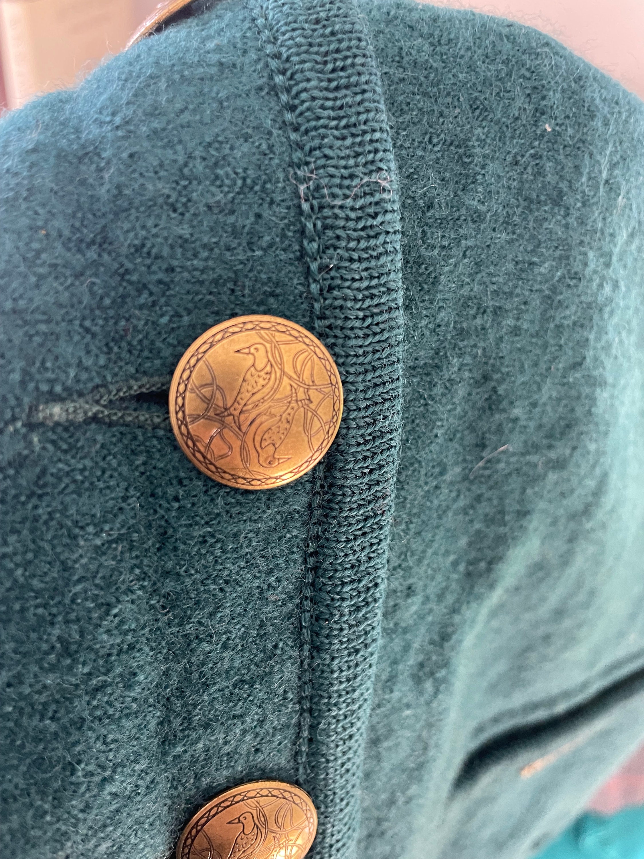 Vintage 80s Geiger Vest Boiled Wool Jade Geiger - Etsy