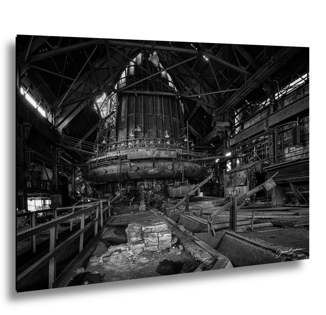 Carrie Furnace Pittsburgh Photography Abandoned Steel Mill Black and ...