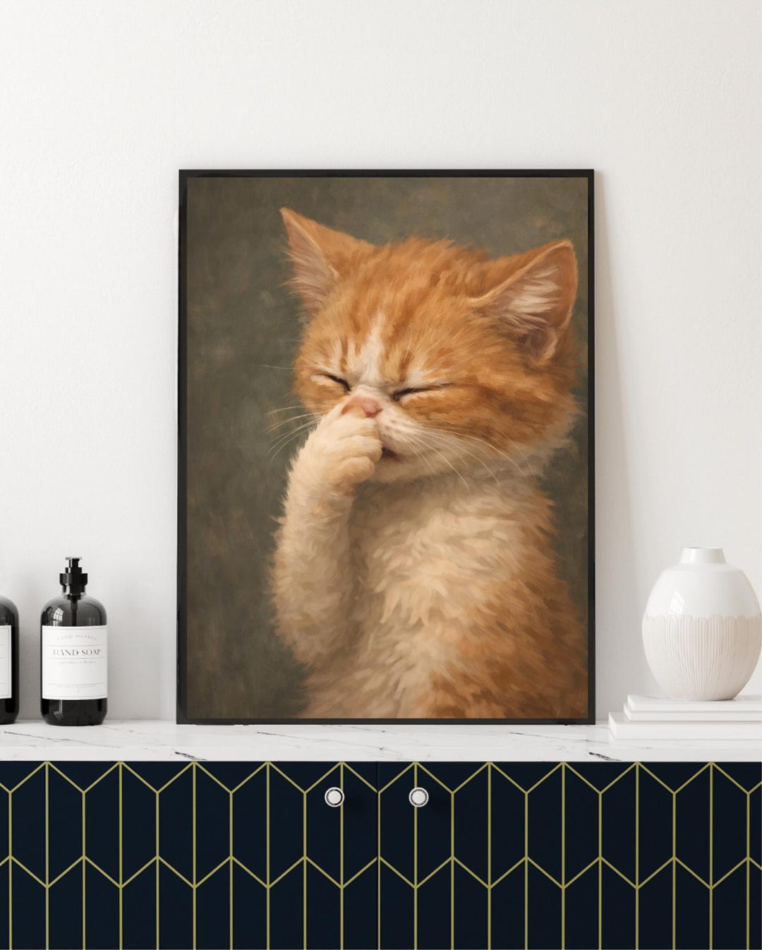 Funny Wall Art Print, Funny Bathroom Art Print, Funny Cat Wall Art ...